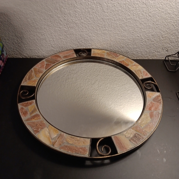Pier 1 | Accents | Gorgeous New Pier One 3 Inlay Stone Bronzed Round ...